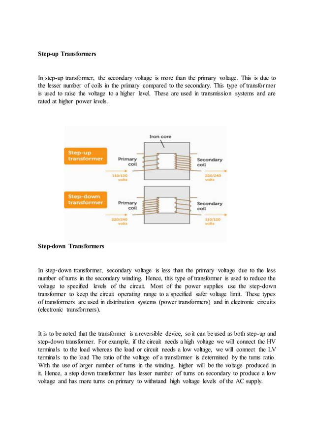 Presentation report of transformer | DOCX