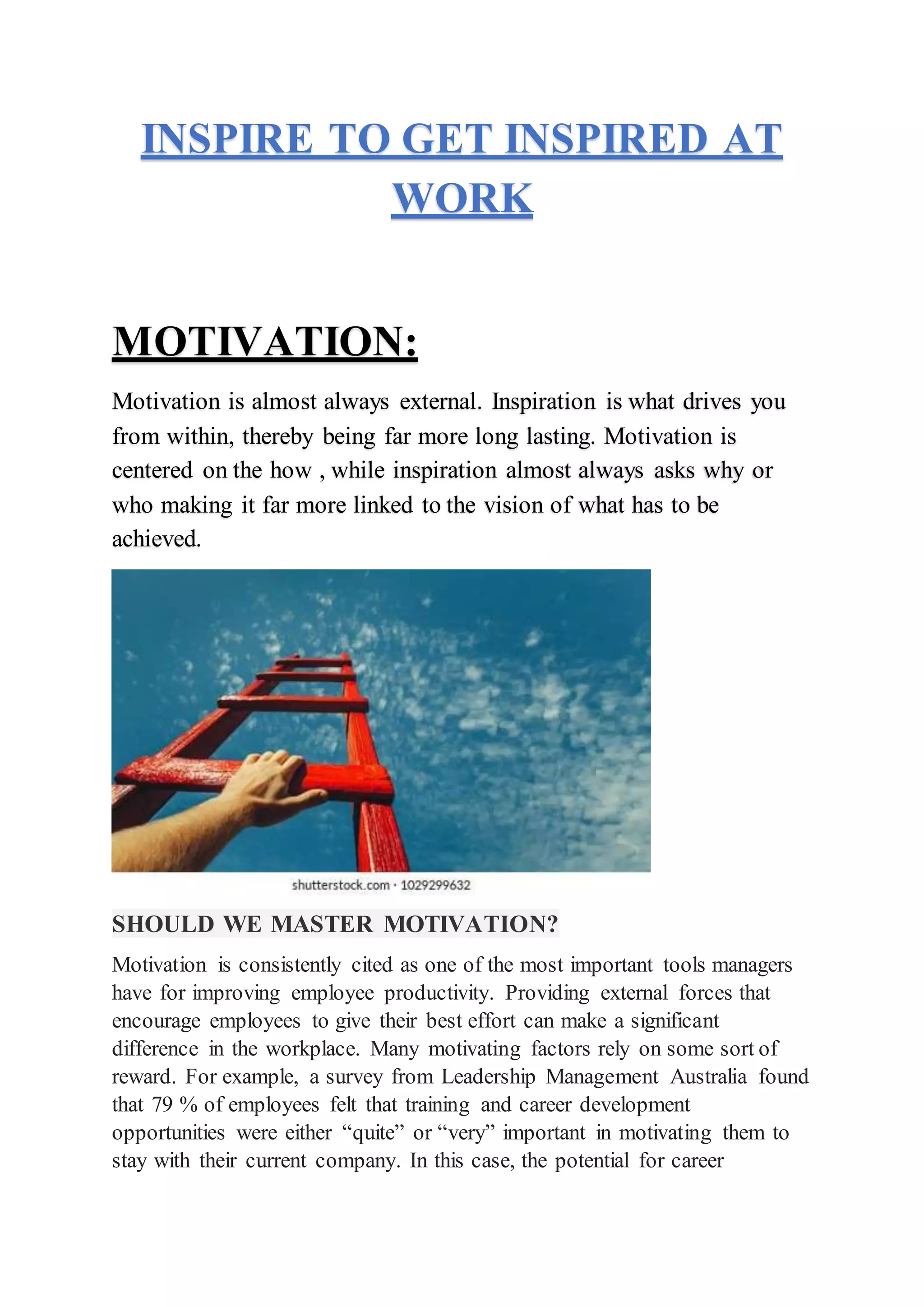 Inspire to Get Inspired At Work | DOCX