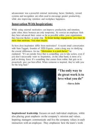 Inspire to Get Inspired At Work | PDF