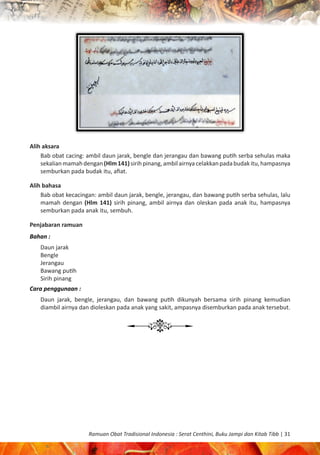 Ramuan Obat Tradisional Indonesia | PDF