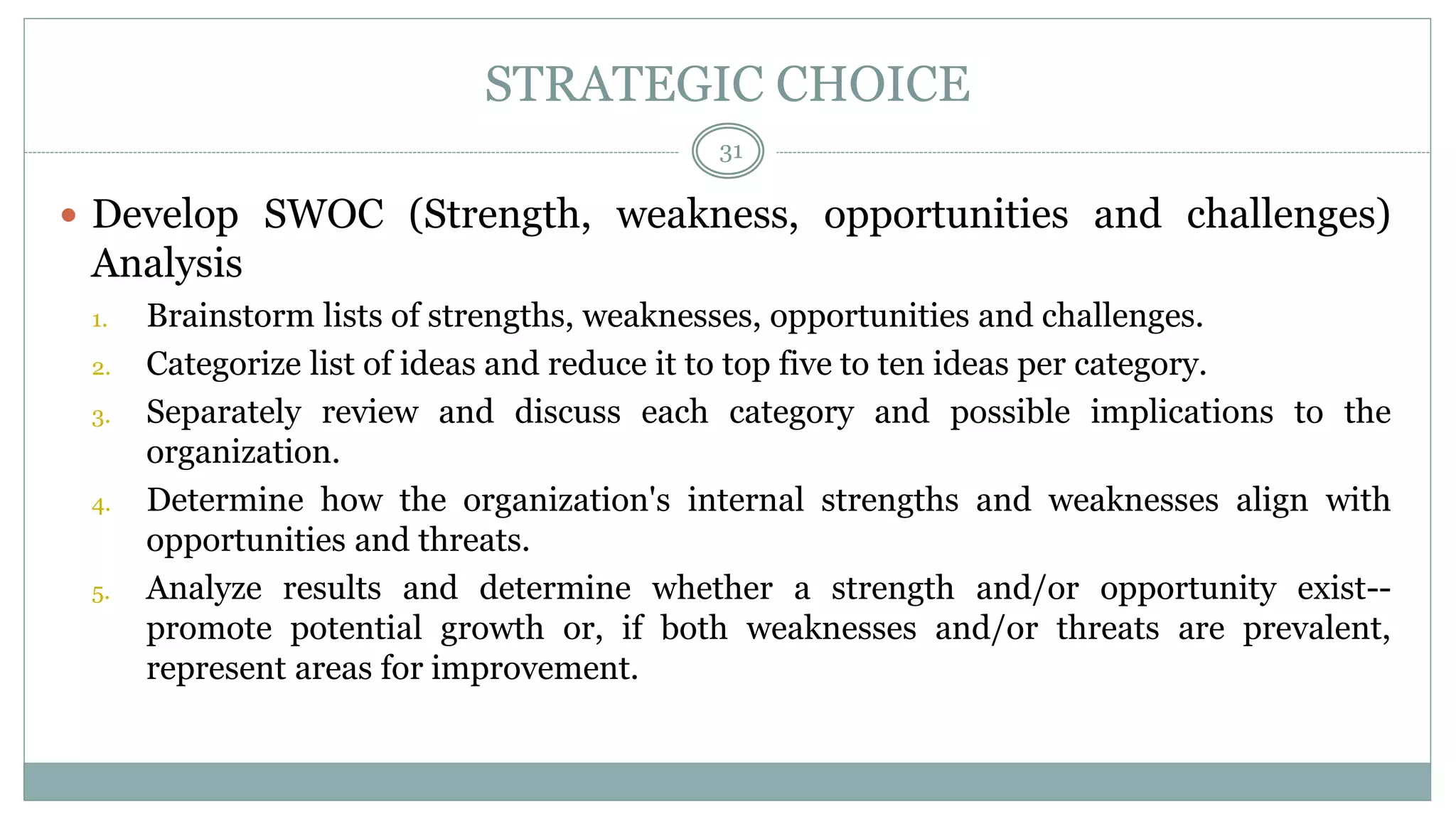 Strategic Choice | PDF