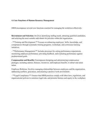 Human resource management project in detail | DOCX