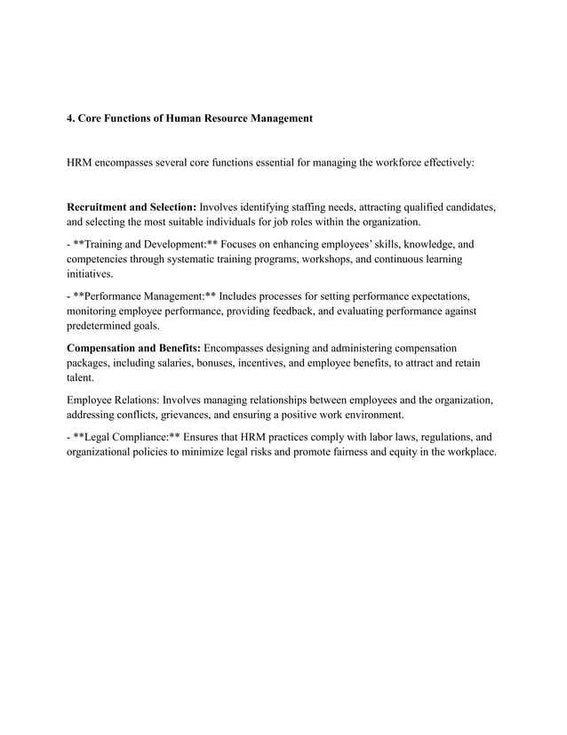 Human resource management project in detail | DOCX | Human Resources ...