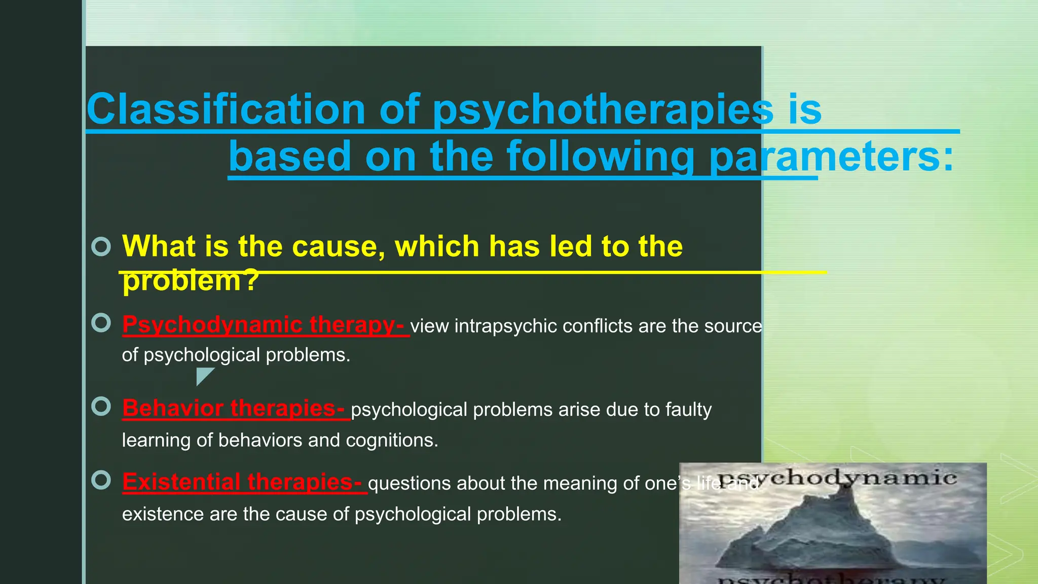 Therapeutic approach clinical Psychology | DOCX