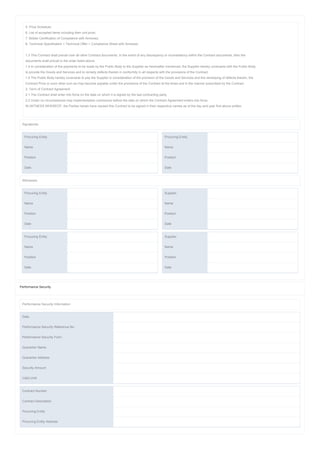 tender document preparation sample configratioon | PDF