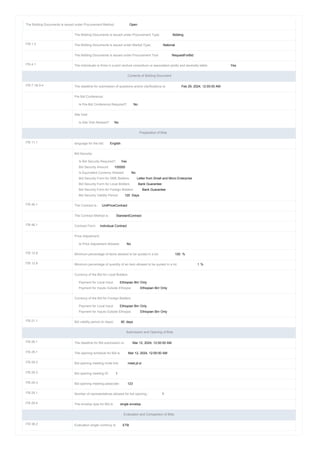 tender document preparation sample configratioon | PDF