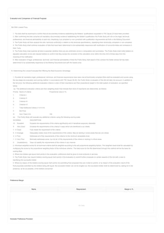 tender document preparation sample configratioon | PDF