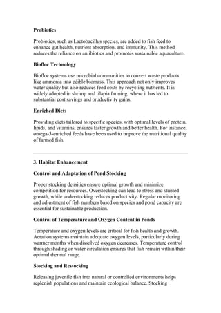biological means of increasing fish production | PDF