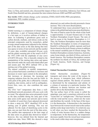Mutual interactions and Inter-relationships between “Weather” and ...