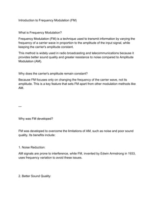 Frequency Modulation by mohammad afaneh and mohammad aldaour | PDF