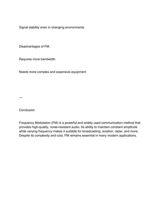 Frequency Modulation by mohammad afaneh and mohammad aldaour | PDF
