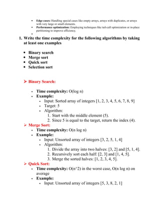 Data analysis and algorithm analysis presentation | DOCX