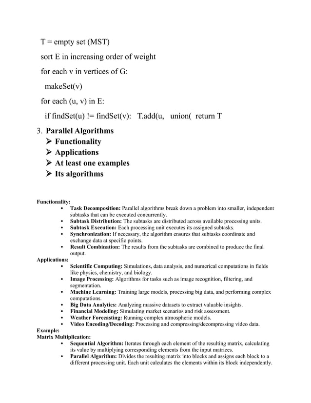 Data analysis and algorithm analysis presentation | DOCX