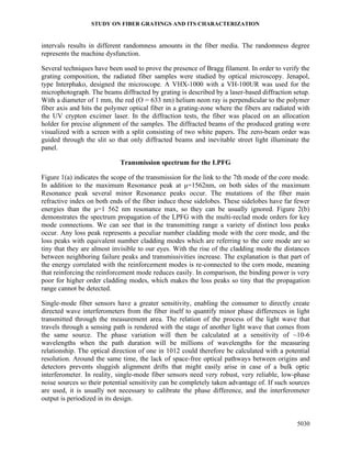 STUDY ON FIBER GRATINGS AND ITS CHARACTERIZATION | PDF