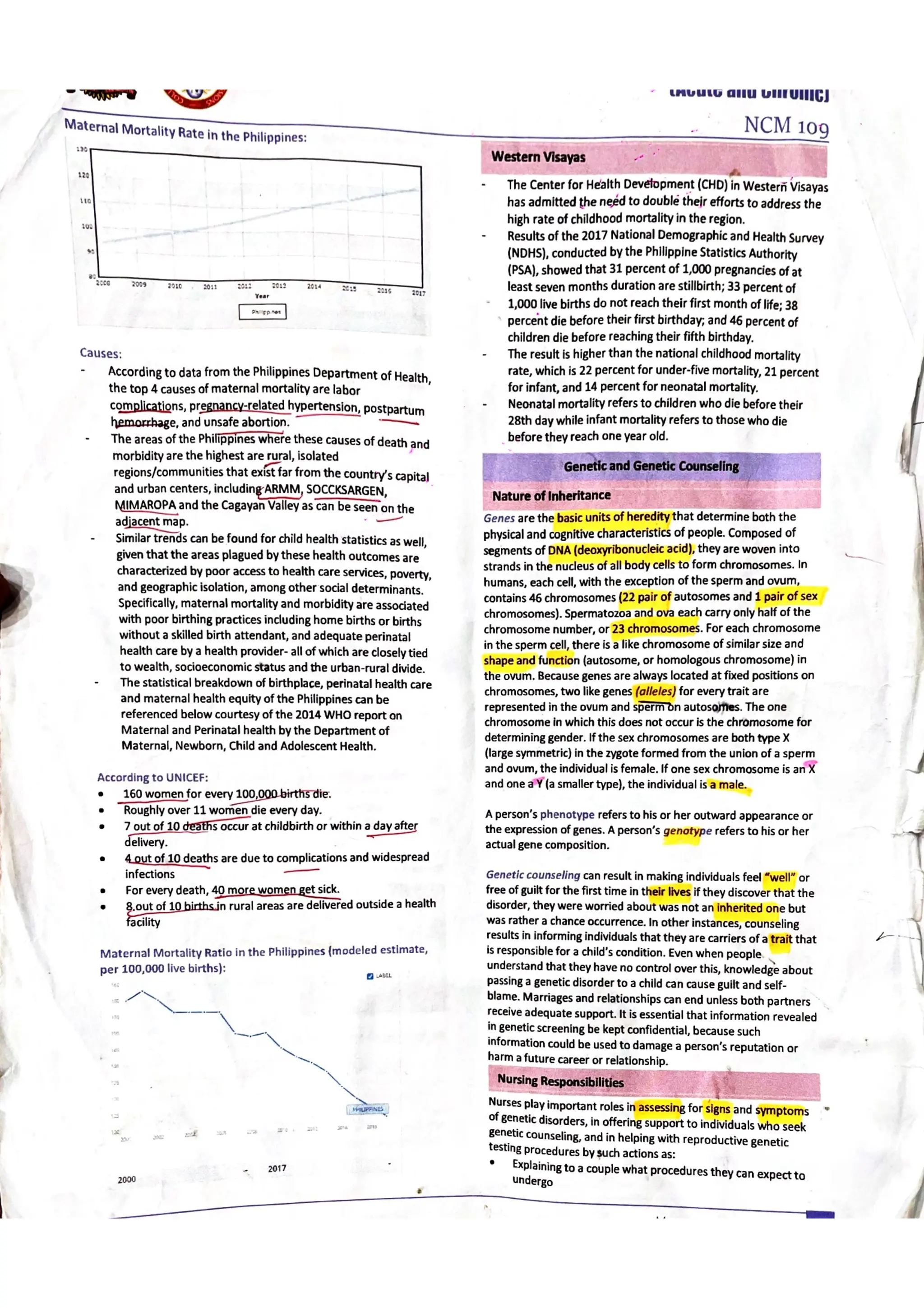 MCN 109 Maternal and Child Care Framework | PDF