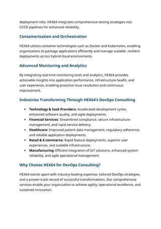 DevOps Consulting Services: Accelerating Innovation and Efficiency | DOCX