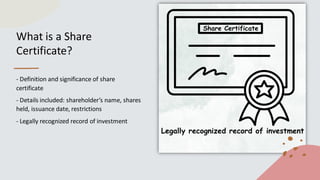 Guide to Obtaining a Duplicate Share Certificate: Step-by-Step Procedure | PDF