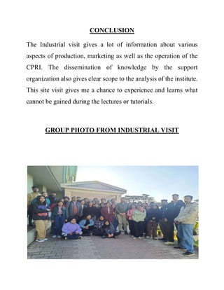 Industrial Visit report | DOCX