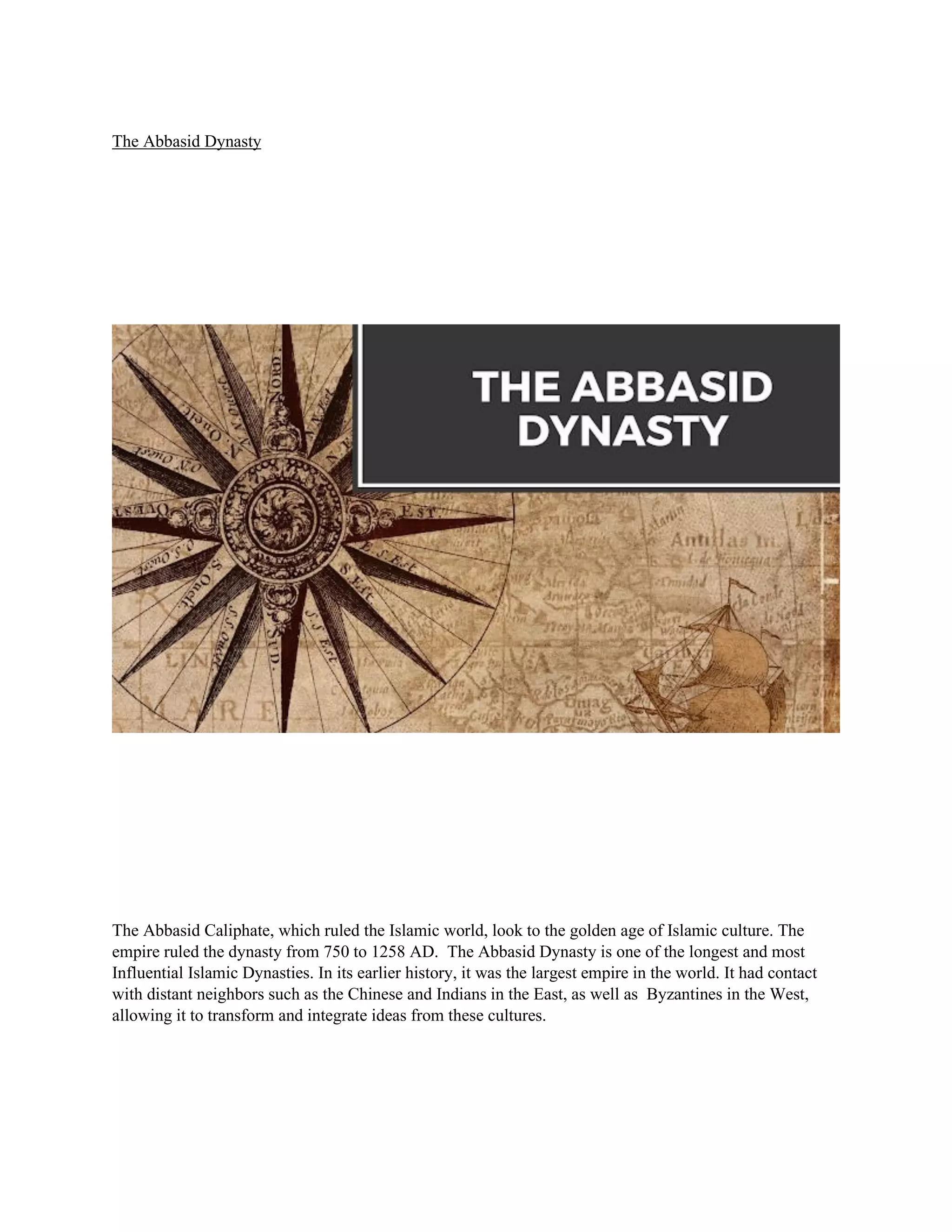 Abbasid Dynasty - Islamic world | PDF