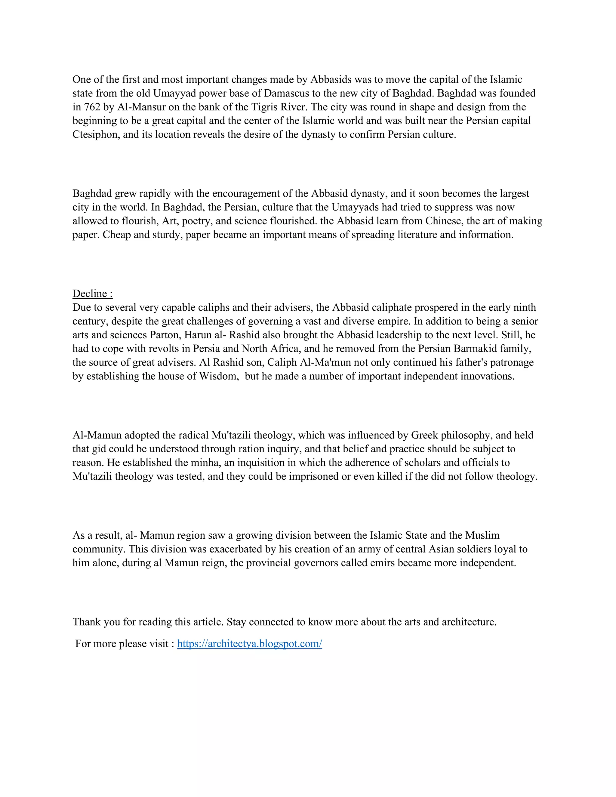 Abbasid Dynasty - Islamic world | PDF