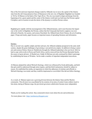 Abbasid Dynasty - Islamic world | PDF