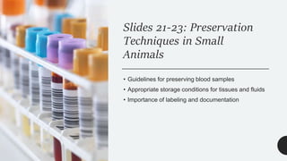 Biological sample collection and preservation | PPTX