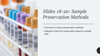 Biological sample collection and preservation | PPTX