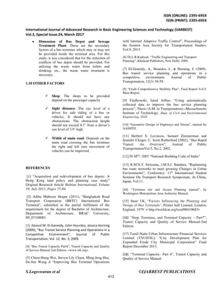 DESIGN STANDARDS FOR PLANNING A BUS TERMINUS | PDF