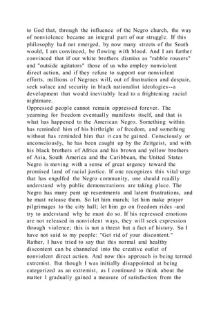 DOCUMENT 2 The Letter from Birmingham Jail is an open letter writt | DOCX