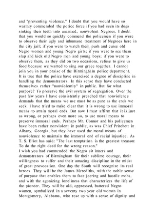 DOCUMENT 2 The Letter from Birmingham Jail is an open letter writt | DOCX