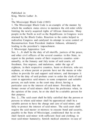 DOCUMENT 2 The Letter from Birmingham Jail is an open letter writt | DOCX