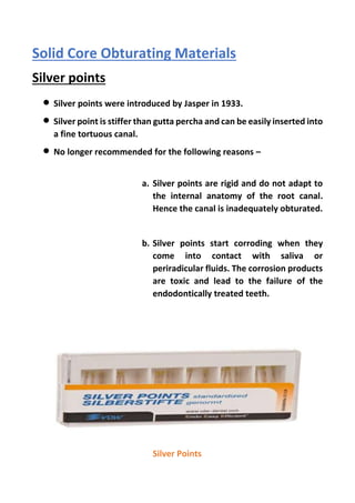 Obturating Material | DOCX