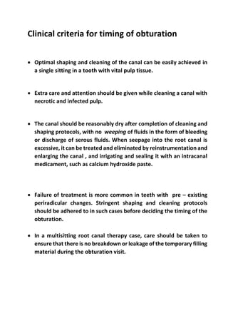Obturating Material | DOCX