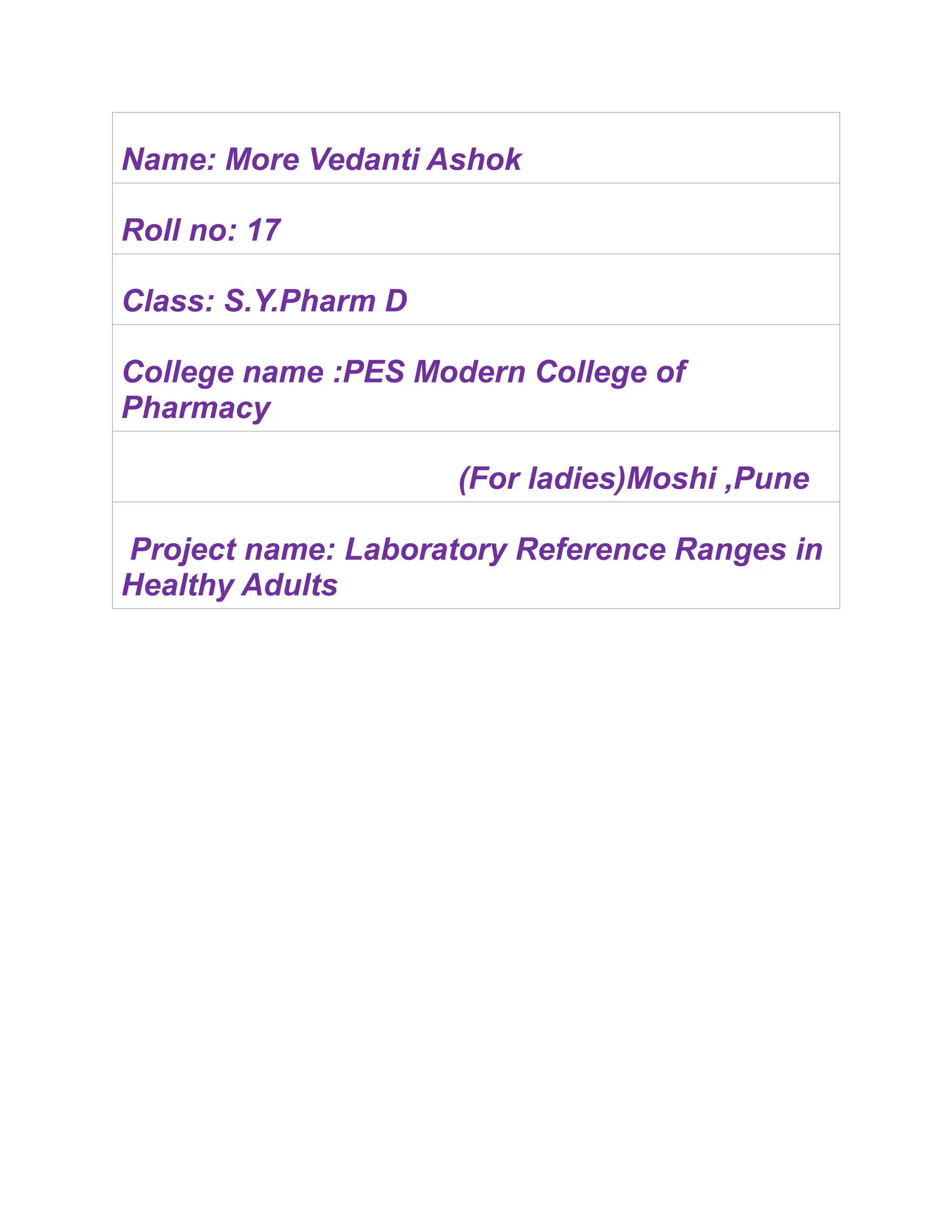 Laboratory Reference Ranges in healthy Adults | PDF