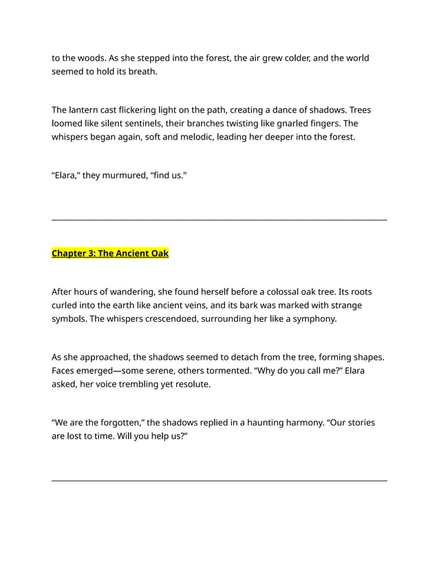 Title : The whispering shadows........... | DOCX