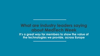 European MedTech Week presentation | PPT