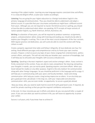 IELTS an overview | DOCX