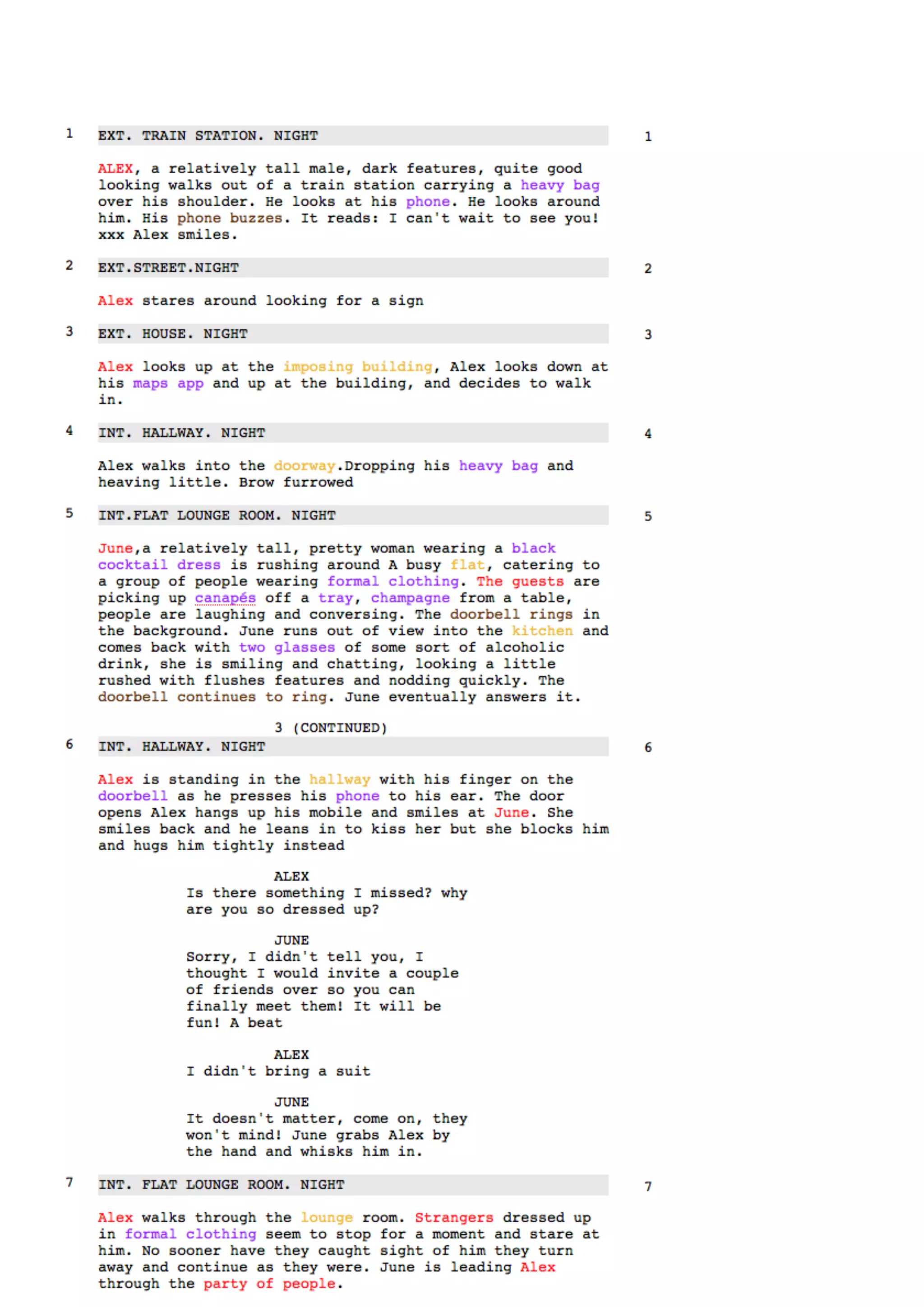 script breakdown example | PDF