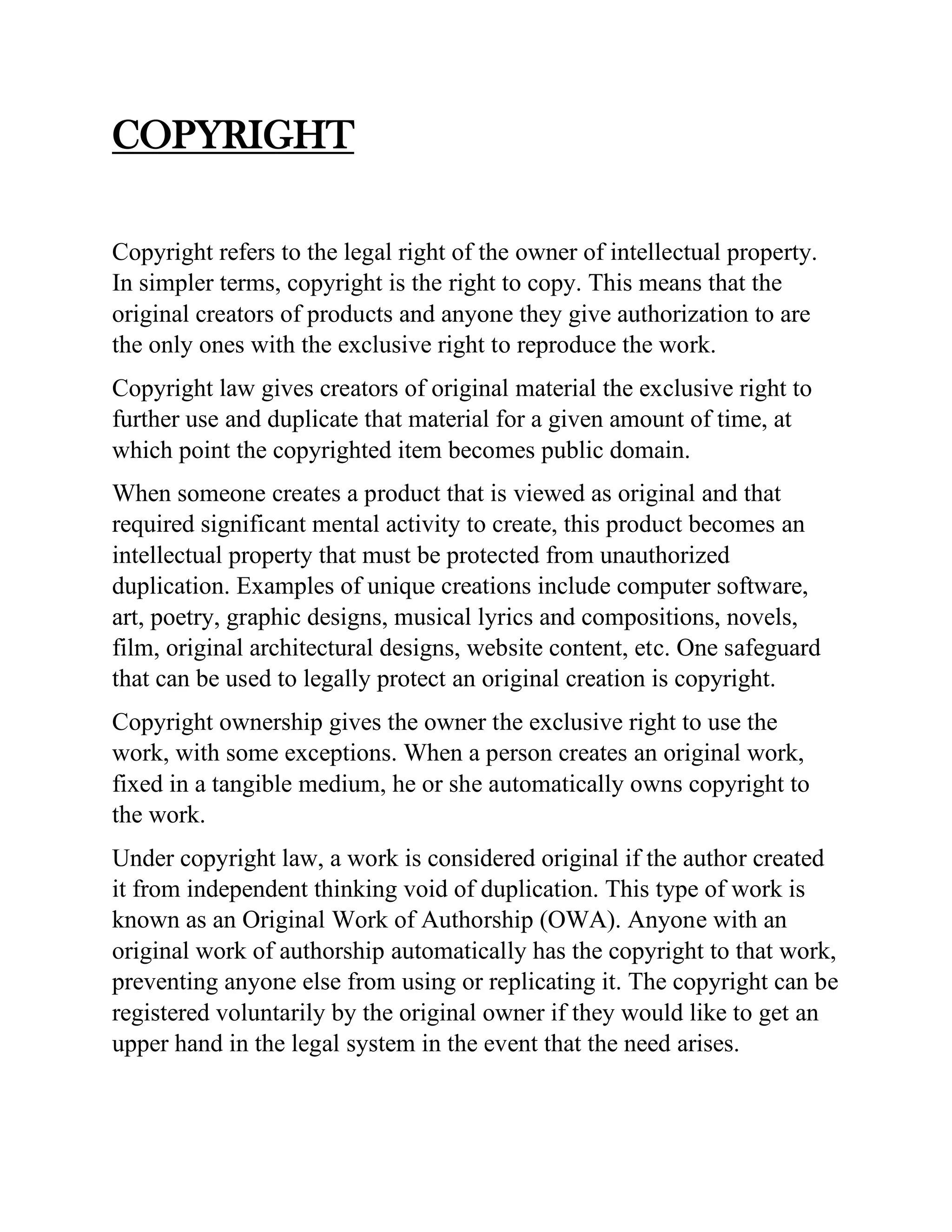 Copyright and creative content licence | PDF