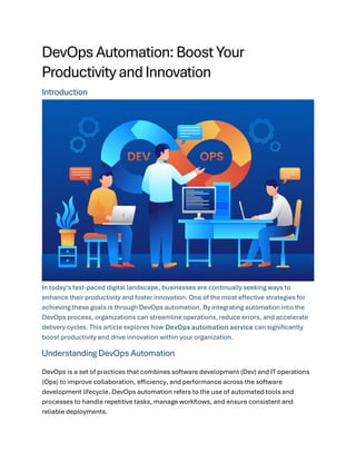 DevOps Automation: Boost Your Productivity and Innovation | PDF