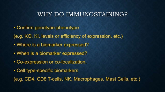 Immunostaining | PPTX | Chemistry | Science