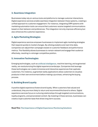 The Future of Business: Leveraging Digital Experience Services for Competitive Advantage | PDF
