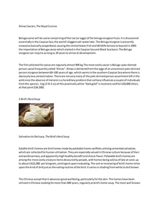 TOP 10 RARE FOODS IN THE WORLD | DOCX