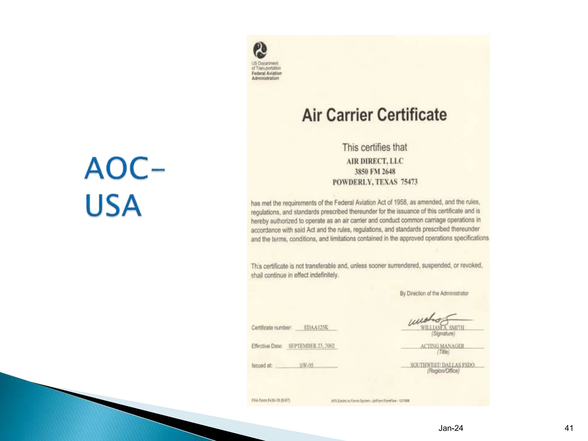 Aircraft Document and Certificates | PPT