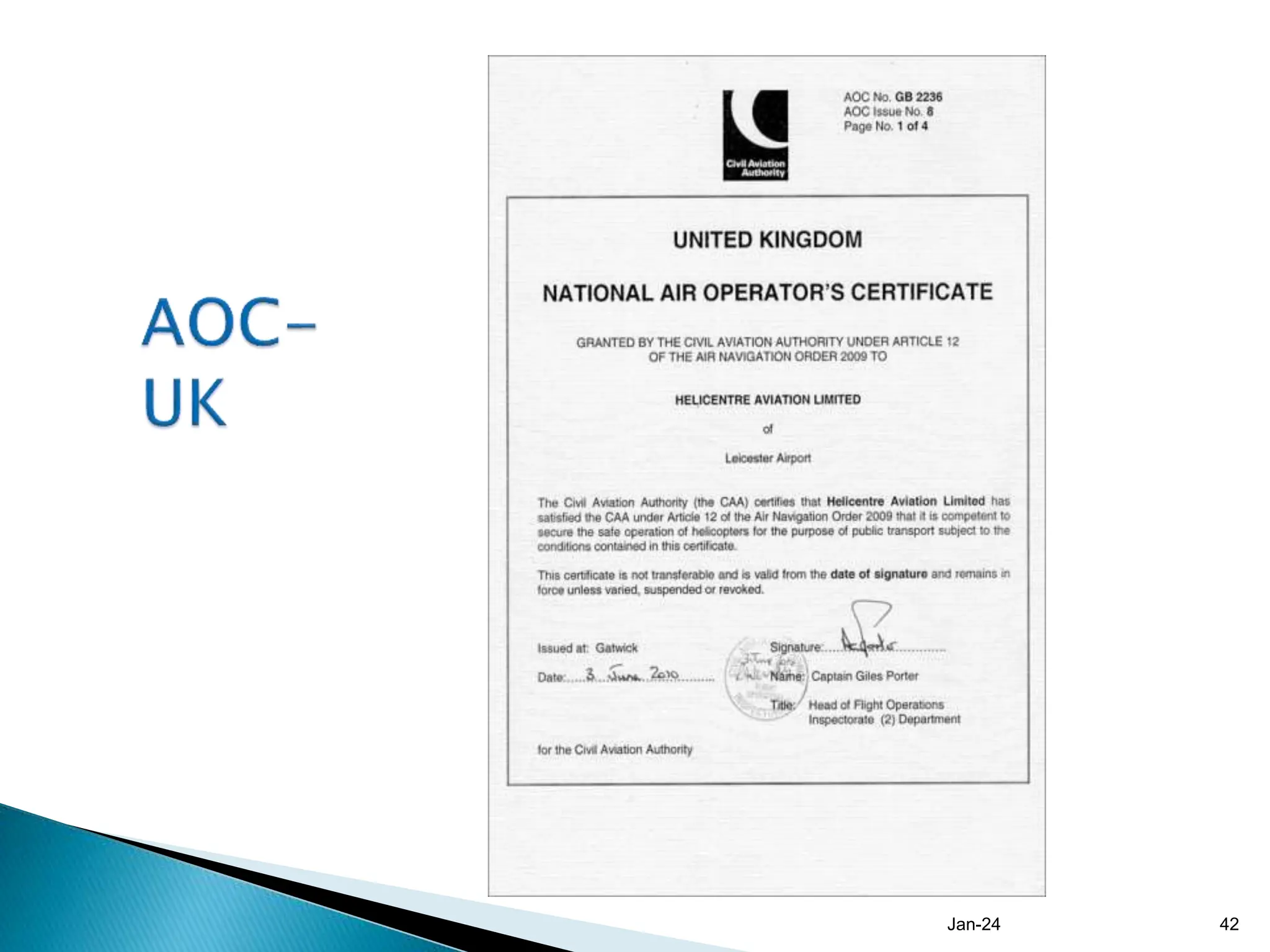 Aircraft Document and Certificates | PPT