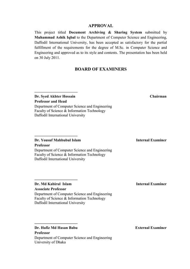 Document Archiving & Sharing System | PDF