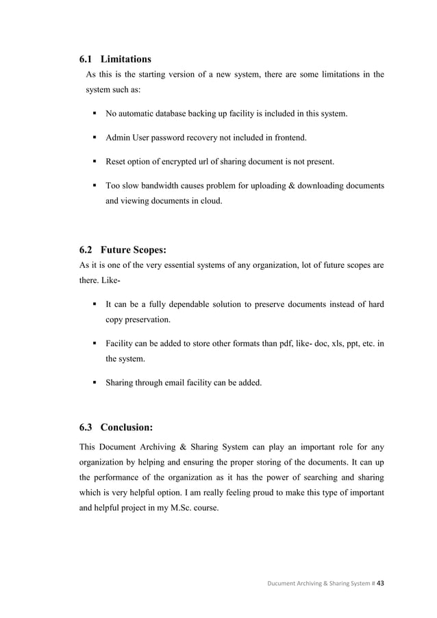 Document Archiving & Sharing System | PDF
