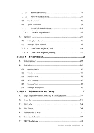 Document Archiving & Sharing System | PDF