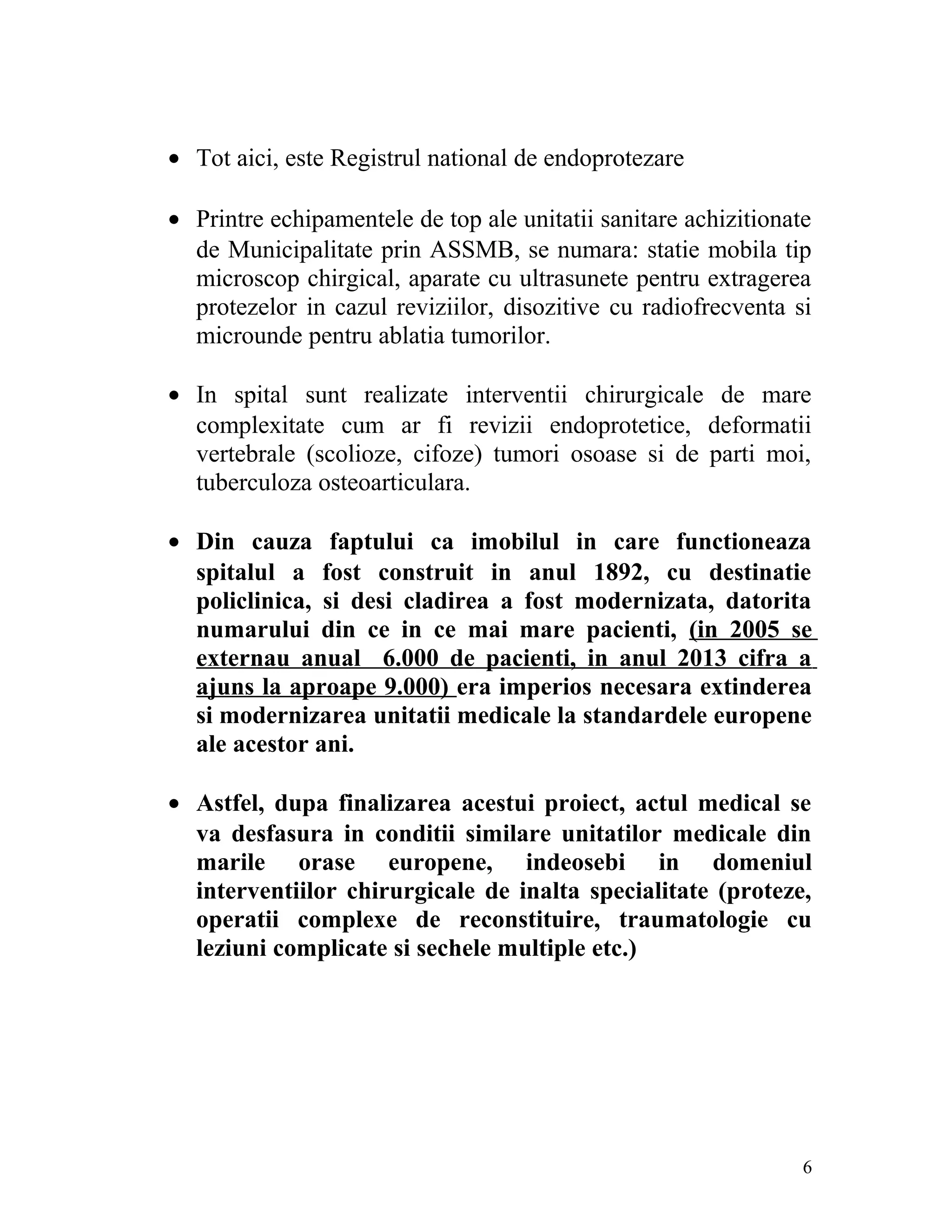 Documentar extindere Spitalul Clinic Foisor - Primaria Municipiului Bucuresti | DOC