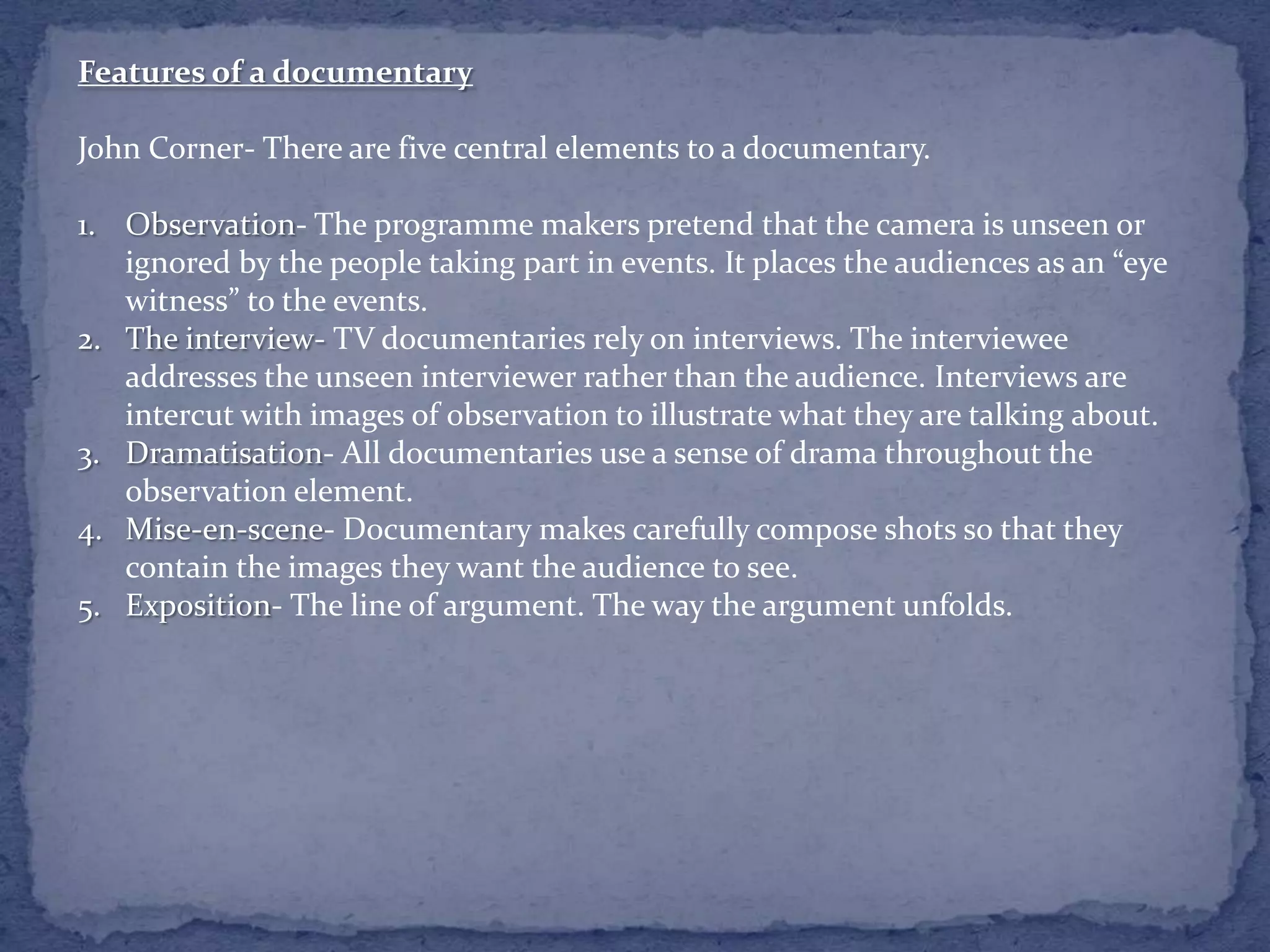 Documentaries | PPT